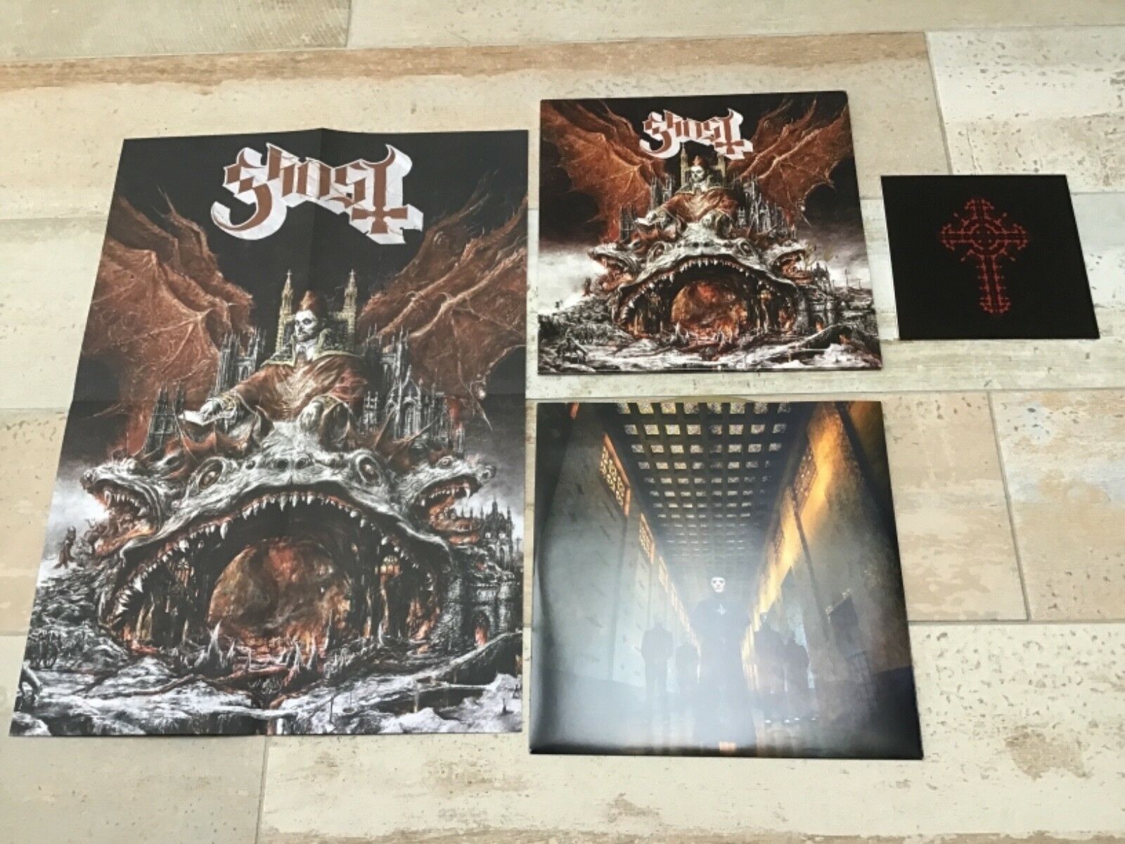 popsike.com - GHOST Prequelle GOLD vinyl LP + 7”vinyl + Poster Cardinal ...