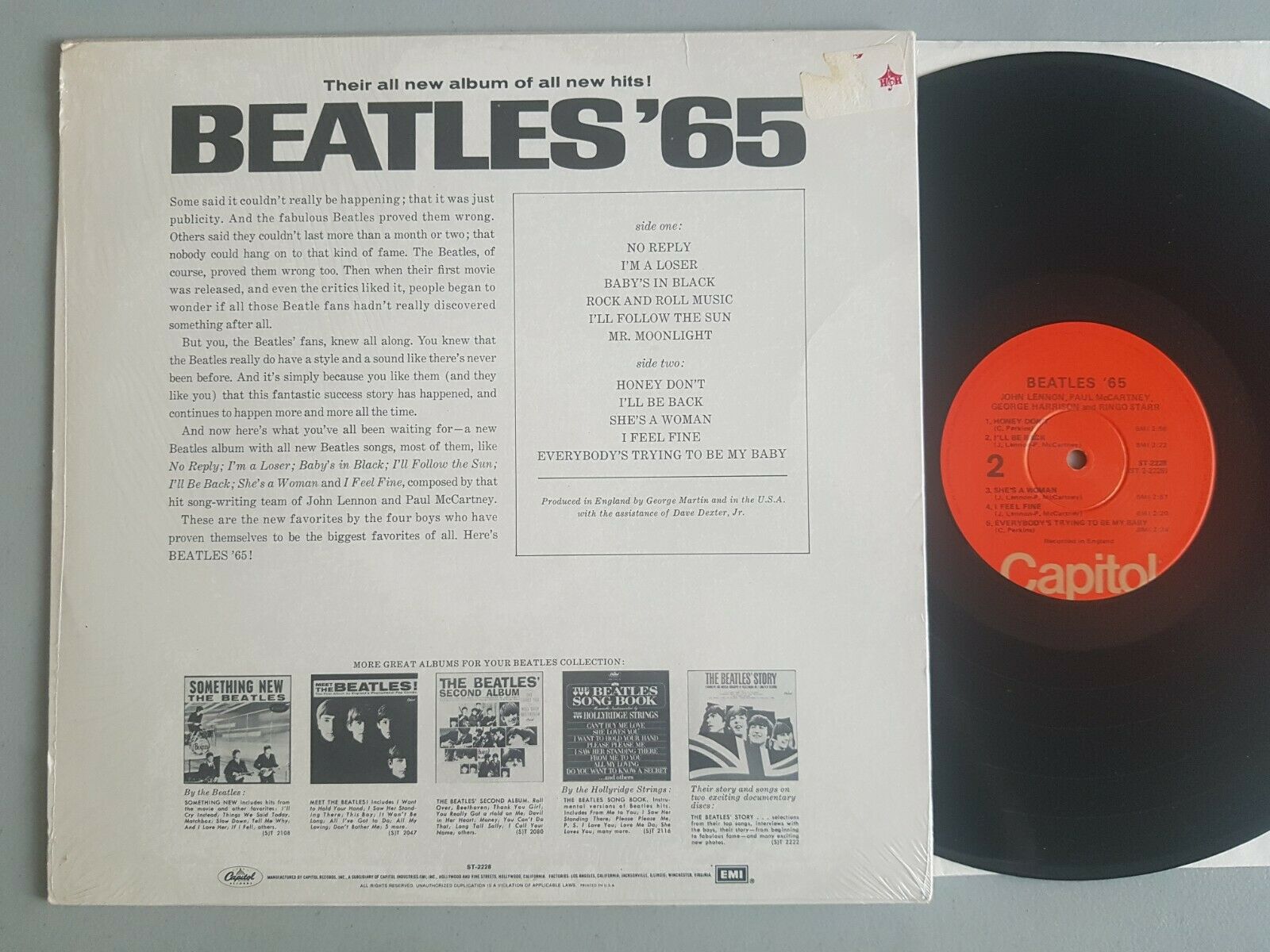 popsike.com - BEATLES 65 USA CAPITOL ORANGE LABEL 1976-78 vinyl ...