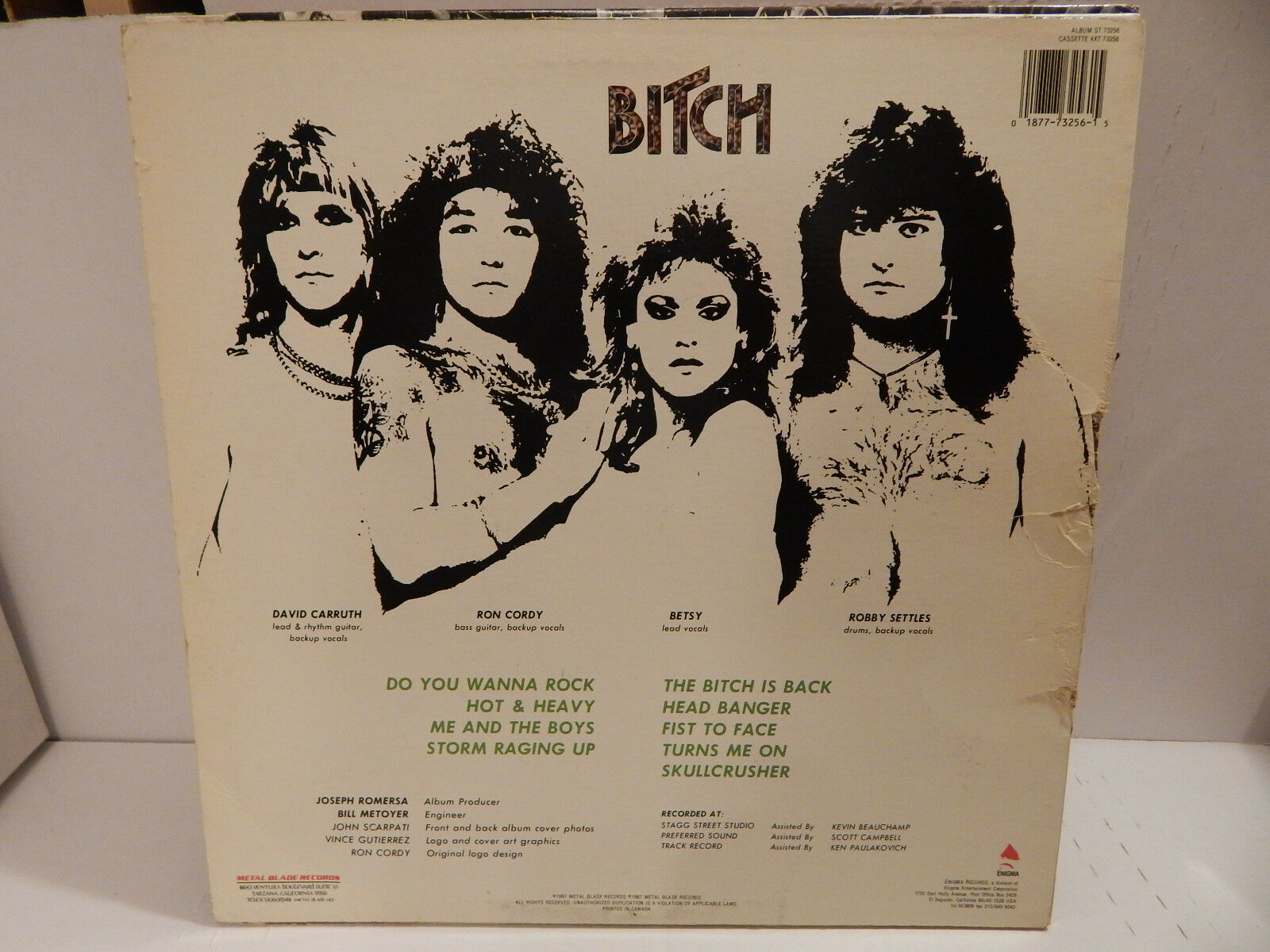 popsike.com - BITCH The Bitch Is Back '87 Enigma Metal Blade Records ...
