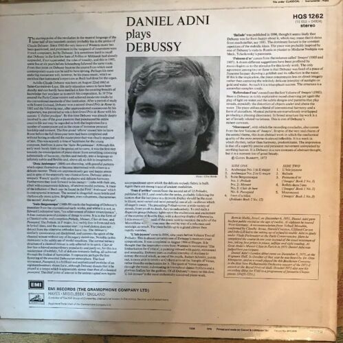 popsike.com - Claude Debussy ?– Daniel Adni Plays Debussy Arabesque HMV ...