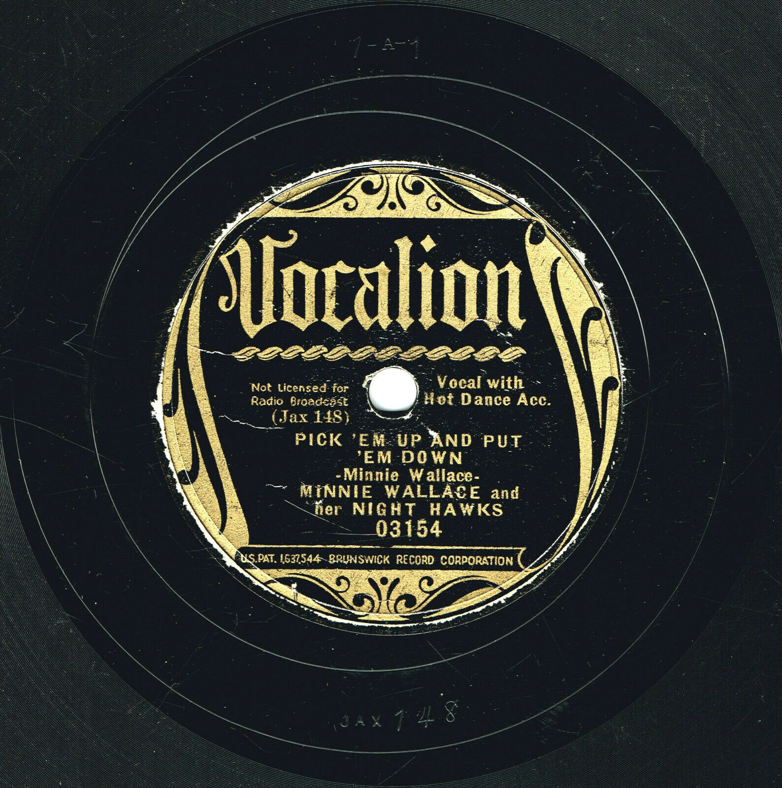 popsike.com - MINNIE WALLACE & her NIGHT HAWKS Vocalion 03154 V Will ...