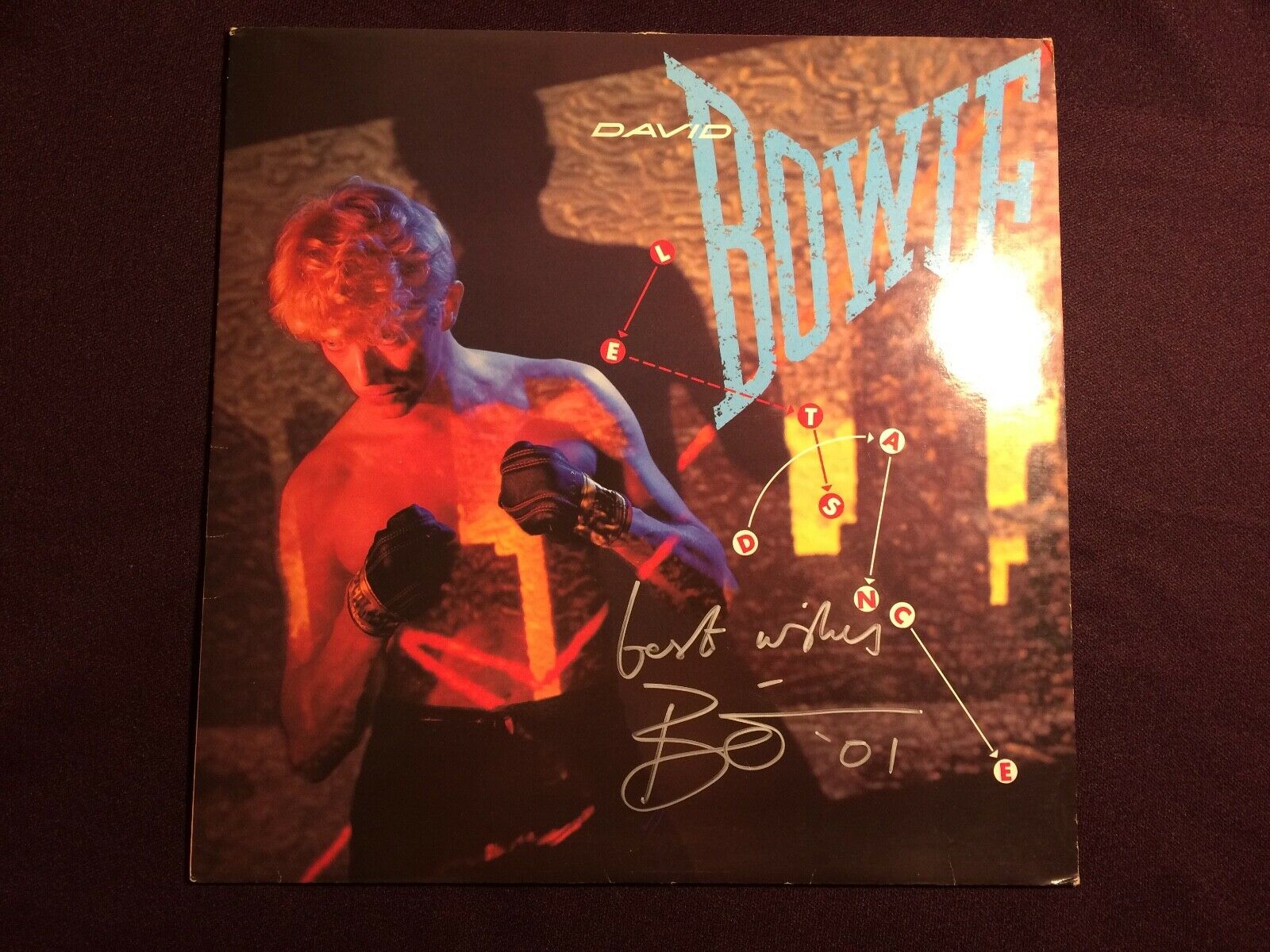 popsike.com - SIGNED David Bowie Vinyl Album - "Lets Dance". Signed by ...