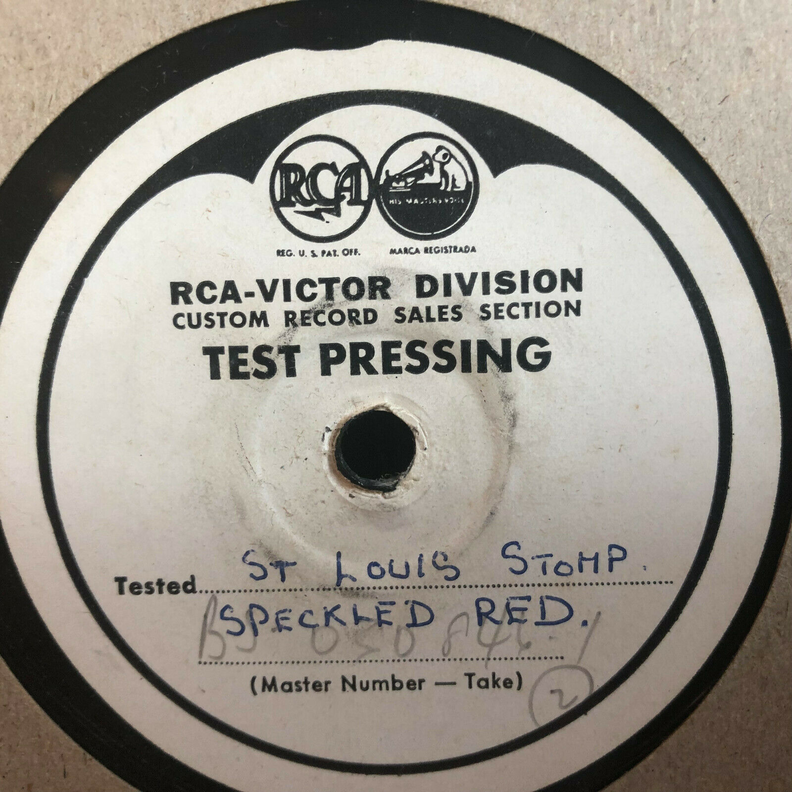popsike.com - SPECKLED RED VICTOR VINYL TEST PRESSING BLUES 78 RPM E+ ...