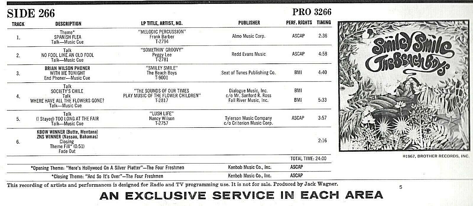 popsike.com - The Beach Boys Brian Wilson LP CAPITOL Interview Promo ...