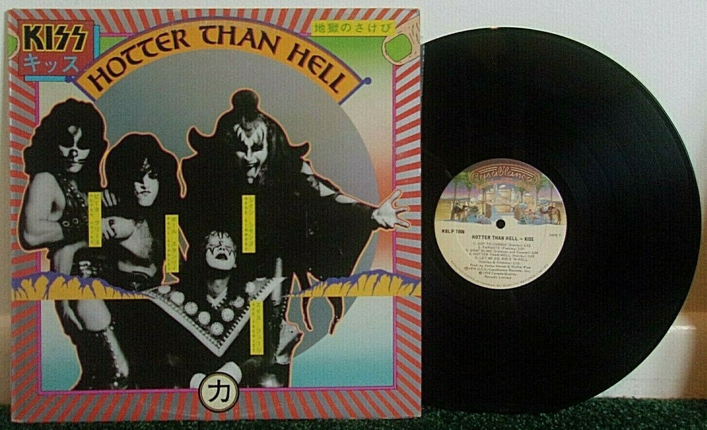 popsike.com - KISS Hotter Than Hell 1977 Canada Vinyl EX LP Quality ...
