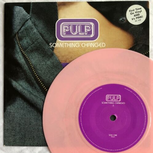 popsike.com - PULP -Something Changed- Rare UK Pink Vinyl 7" +Picture ...