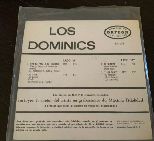 popsike.com - Los Dominic's Viva la papa y el jitomate El Burrito Rita ...