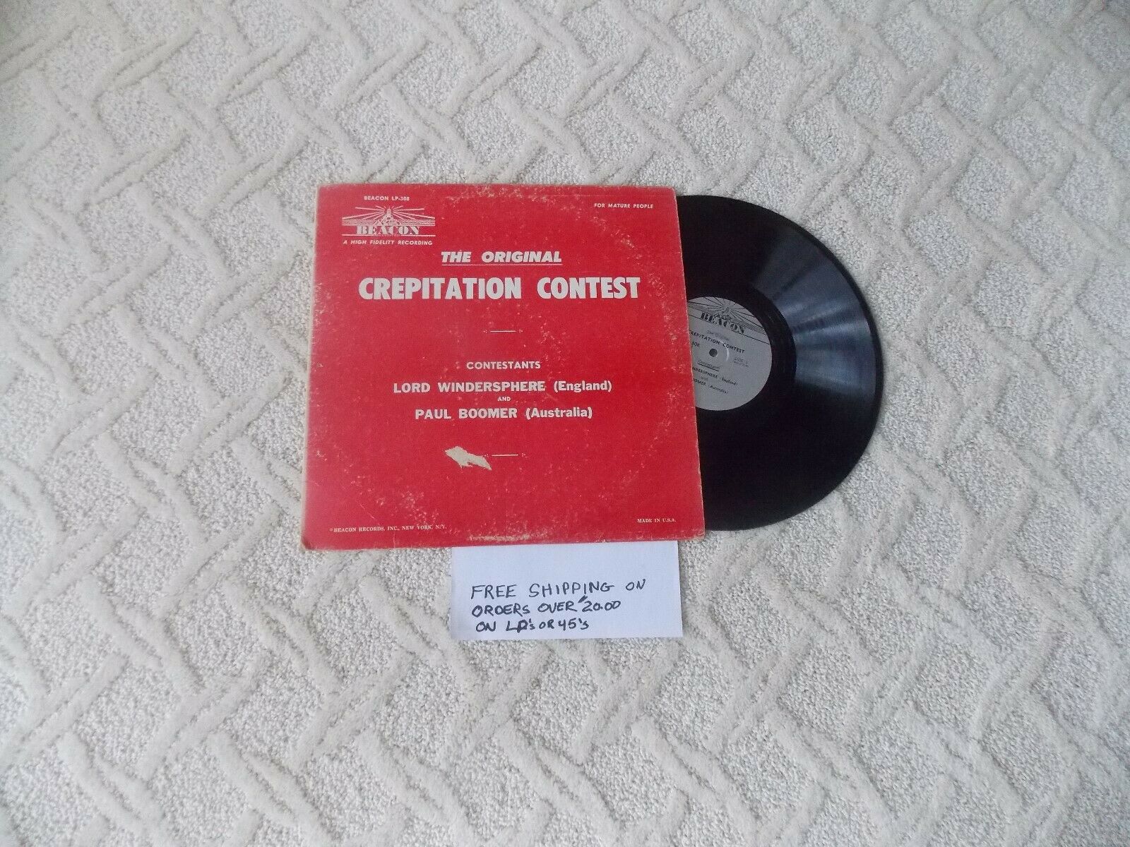 popsike.com - RARE Original Crepitation (FART) Contest Beacon 308 (see ...