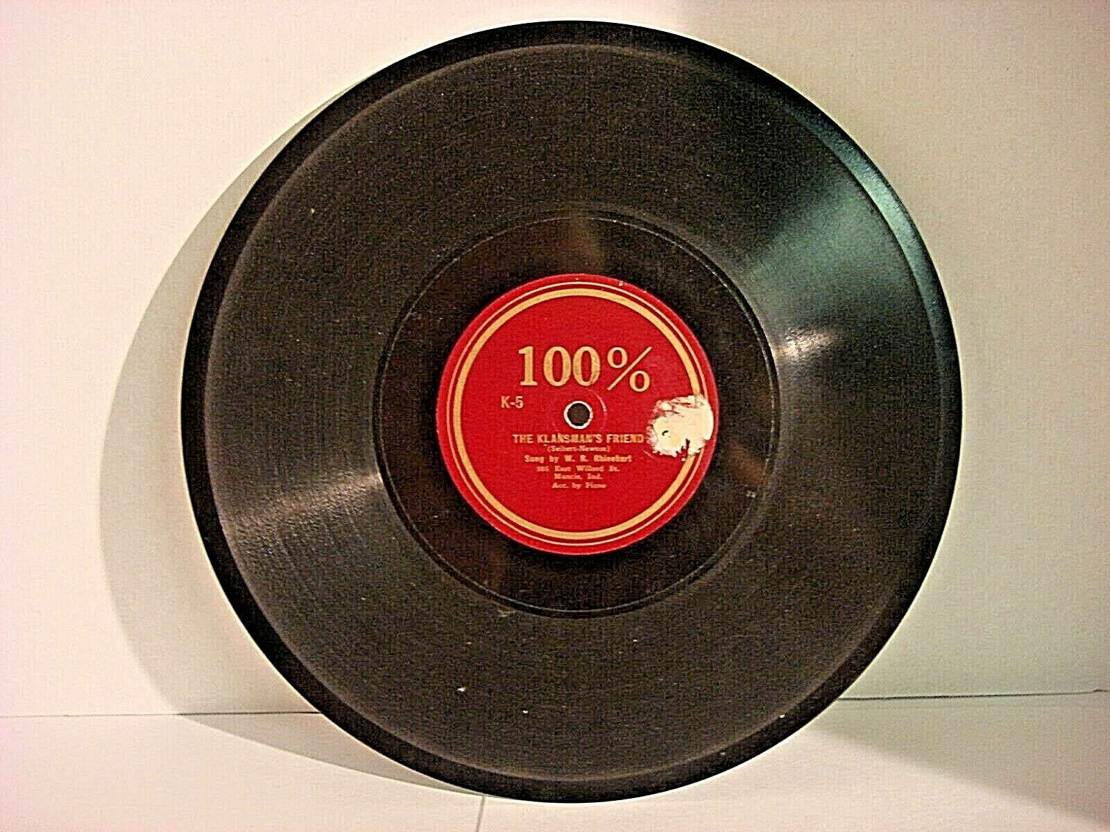 popsike.com - Rare KKK 78 RPM Record - The Klansman's Friend / We ...