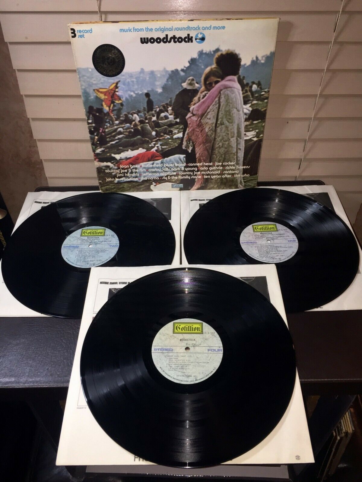 popsike.com - WOODSTOCK 1970 Cotillion Triple LP SD3-500 3 Record Set ...