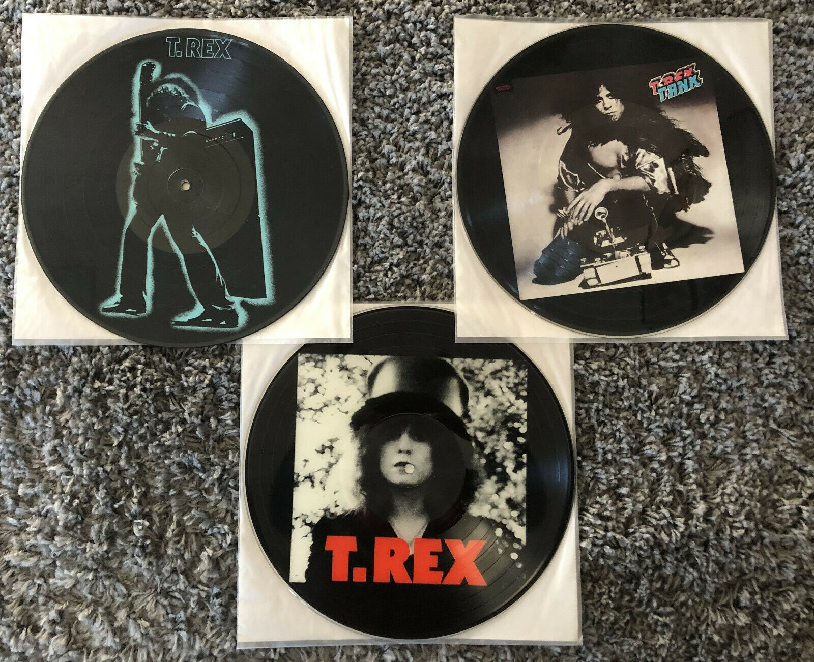 popsike.com - T. Rex Picture Discs Tanx / Slider / Electric Warrior ...