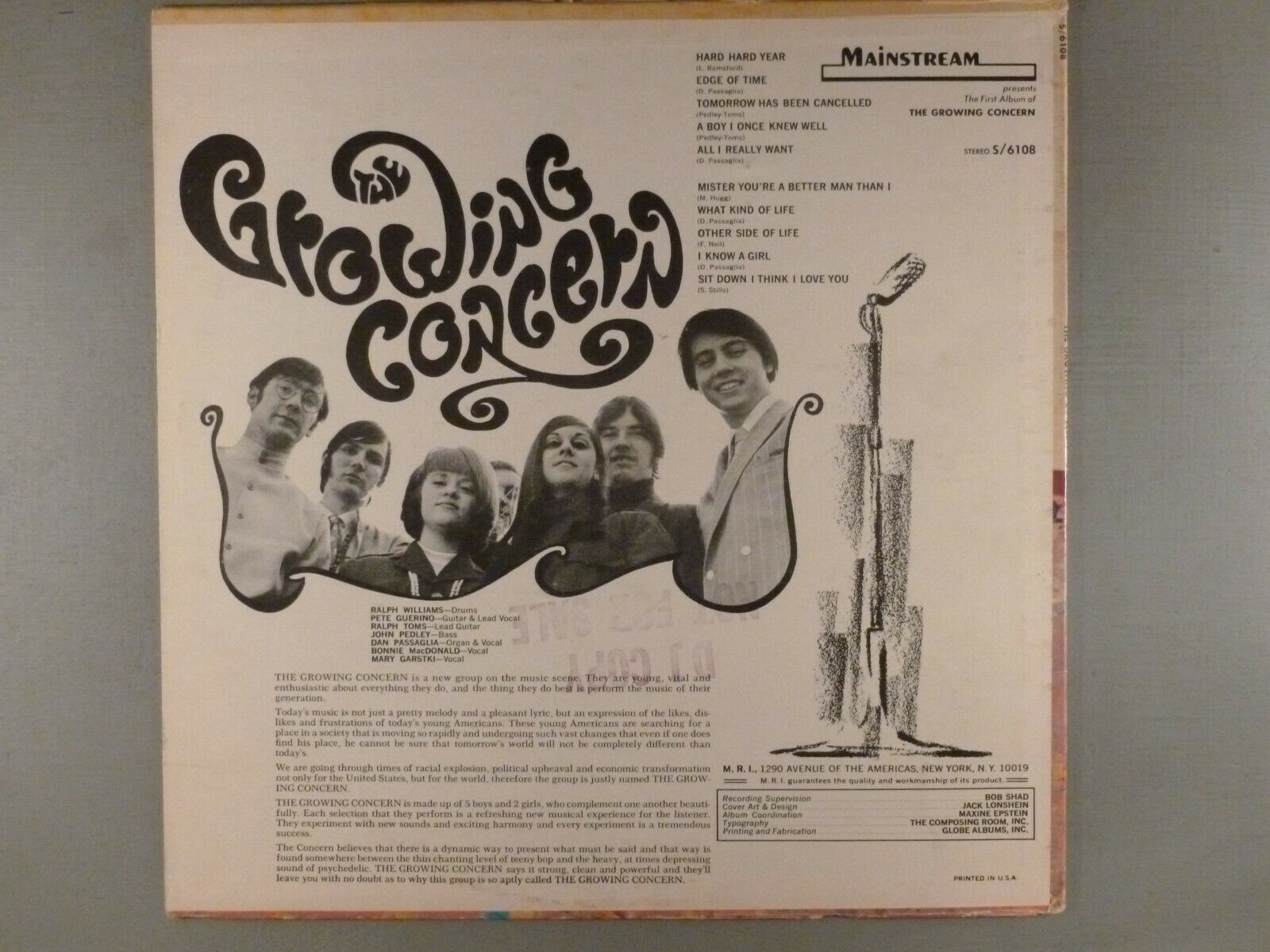 popsike.com - Growing Concern, The Self-Titled RARE Psych Orig MONO ...