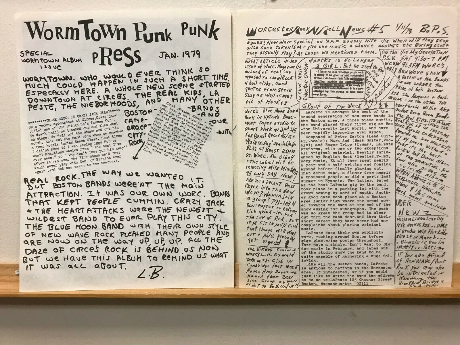 popsike.com - WORMTOWN '78 LP RARE punk kbd CRAZY JACK HOOKER BLUE MOON ...