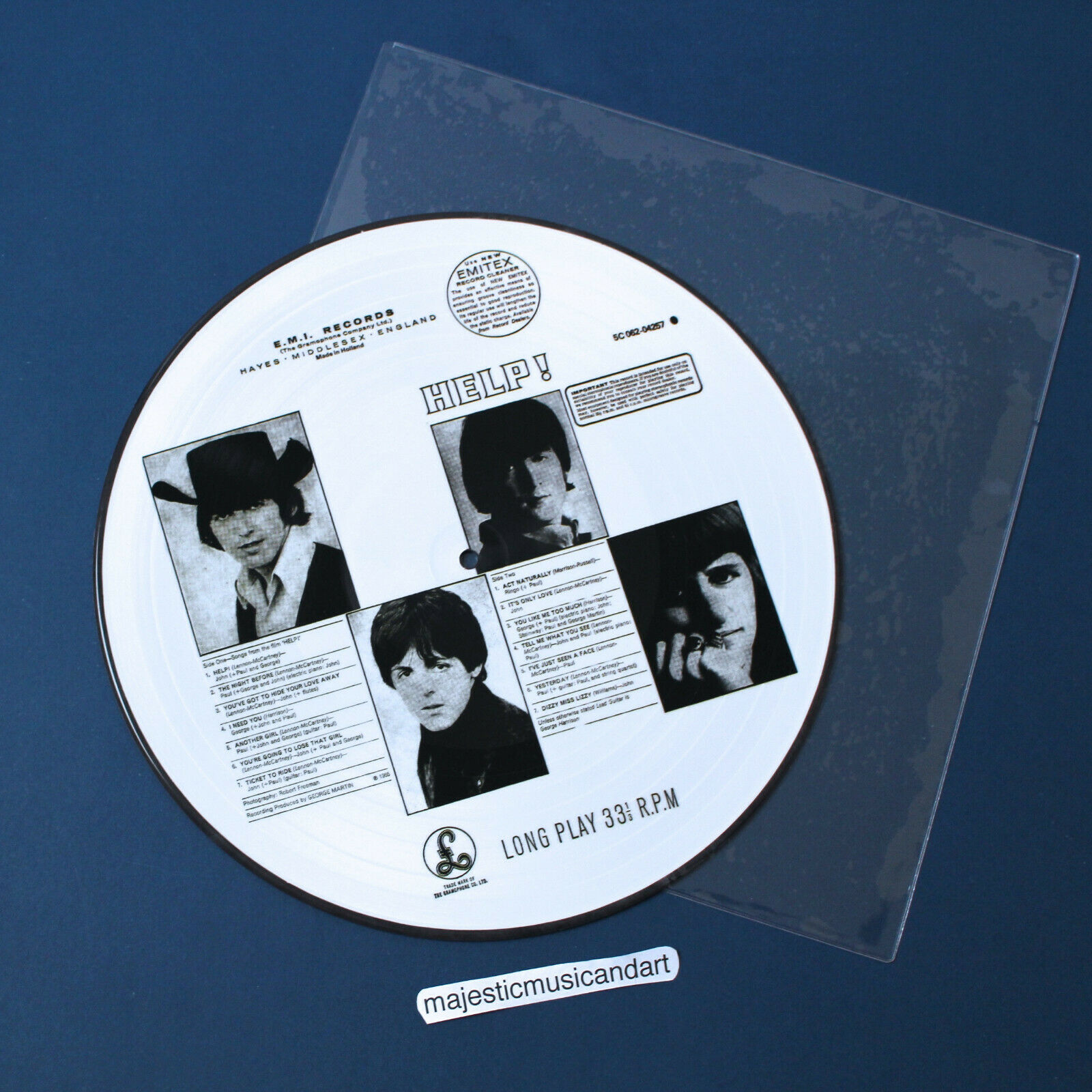 popsike.com - THE BEATLES HELP SHELL PICTURE DISC VINYL LP HOLLAND N ...