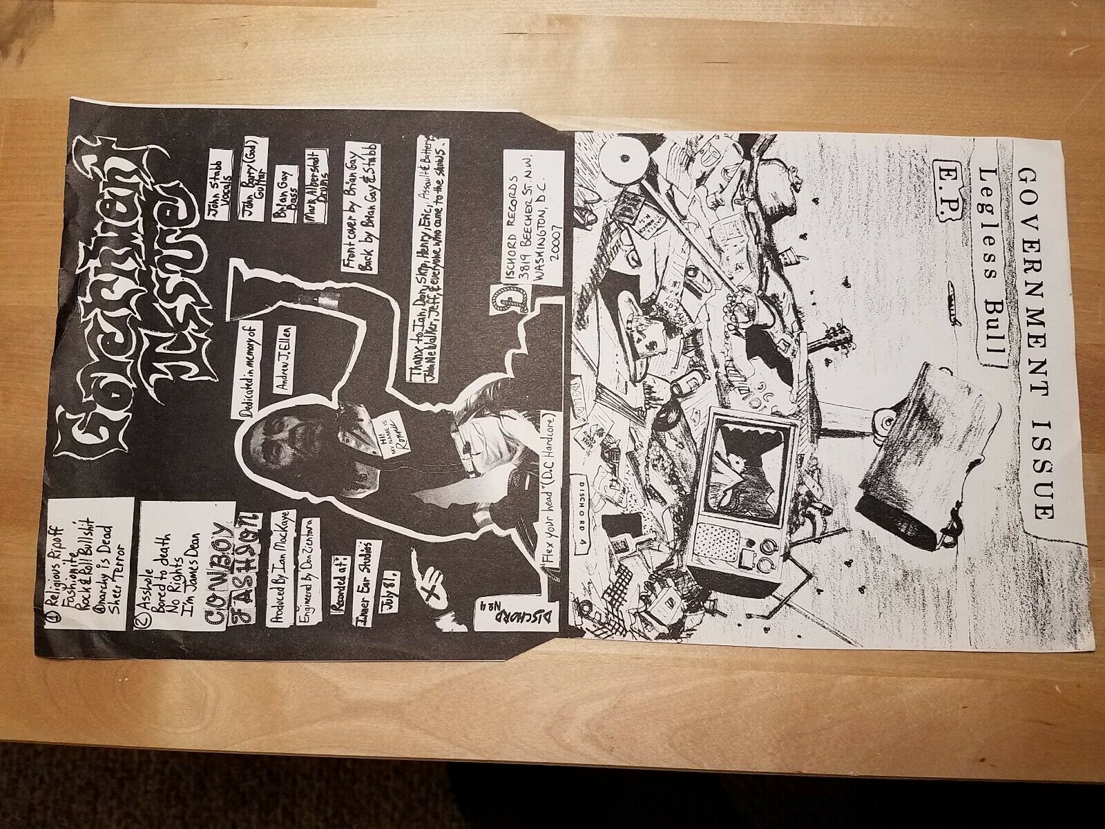 popsike.com - Dischord Records memorabilia Minor Threat Government ...