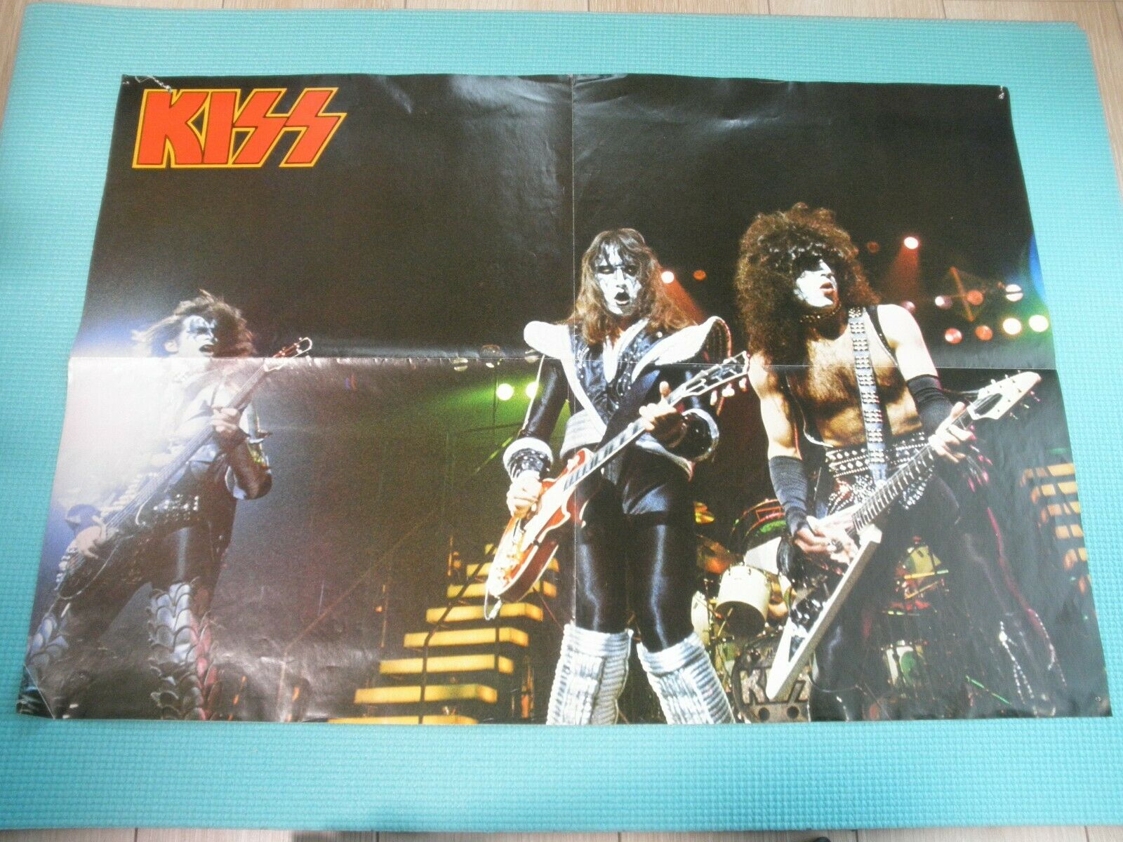 popsike.com - KISS 1970s Promo Fold Poster for Music Life Magazine ...