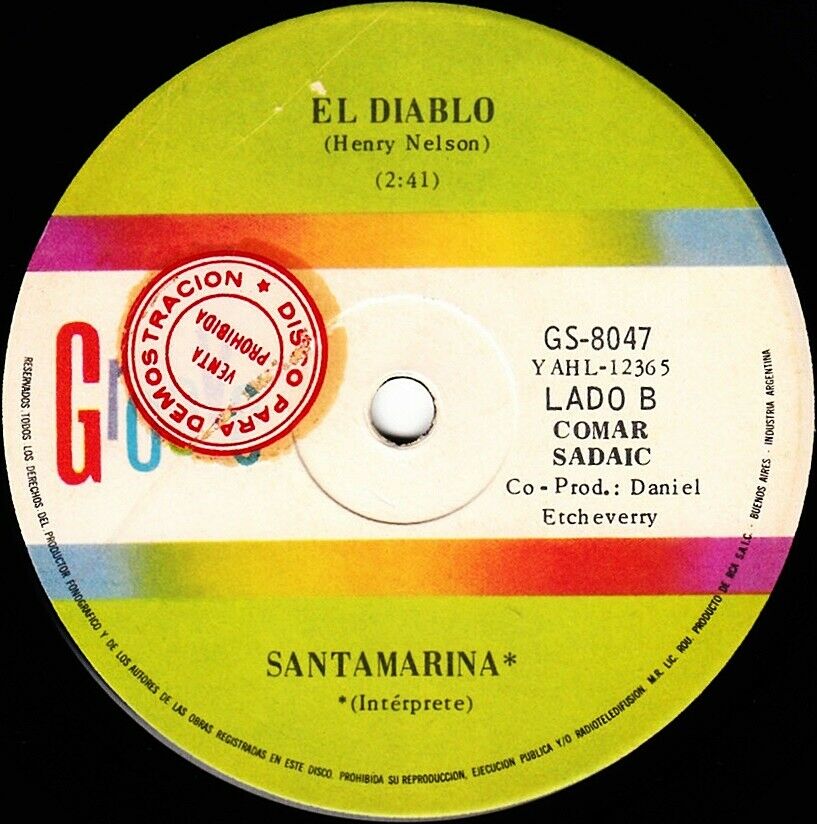 popsike.com - SANTAMARINA 7" El Amor Es Un Bicho / El Diablo MONSTER ...