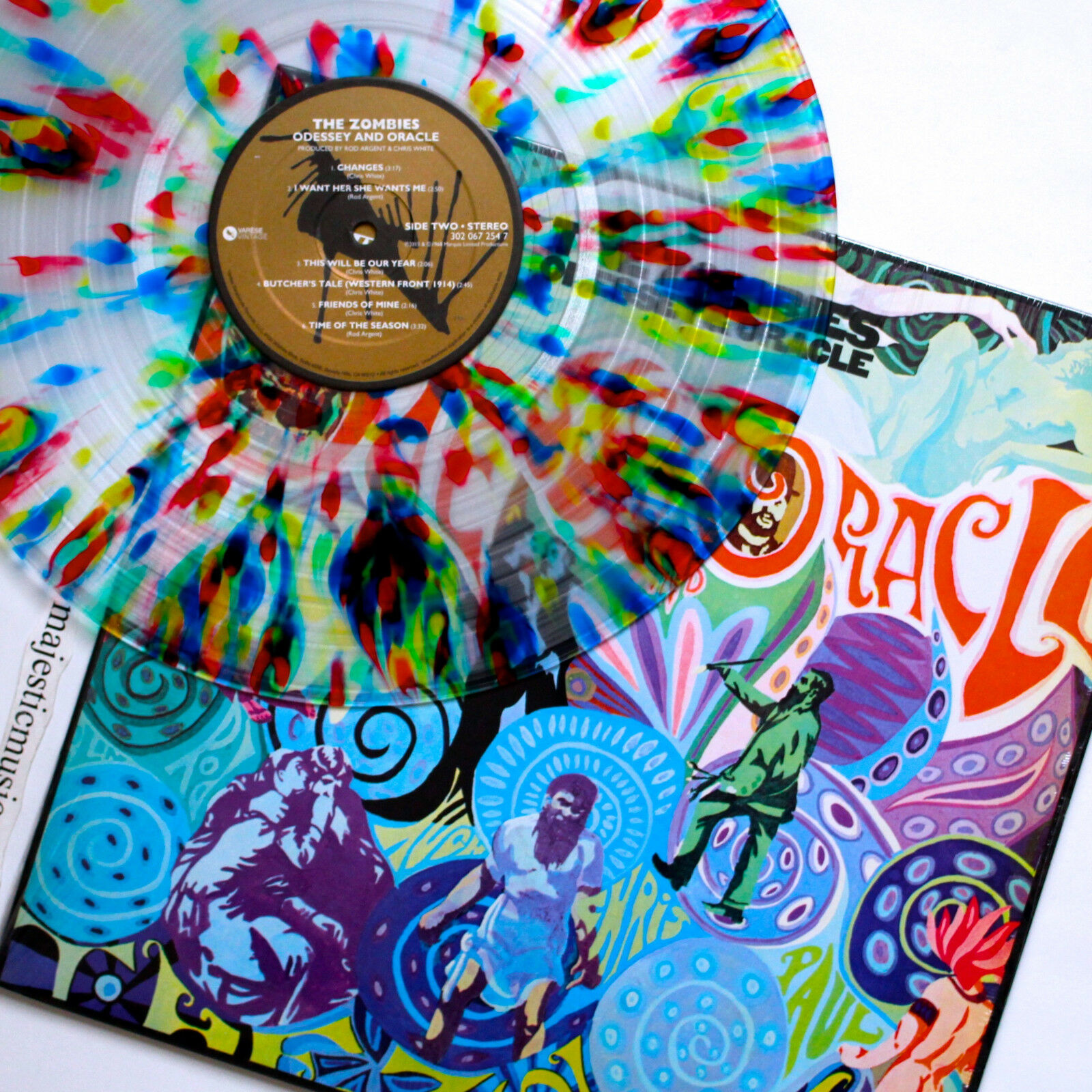 popsike.com - LIMITED 1000 MULTICOLOR VINYL ZOMBIES THE ODESSEY AND ...