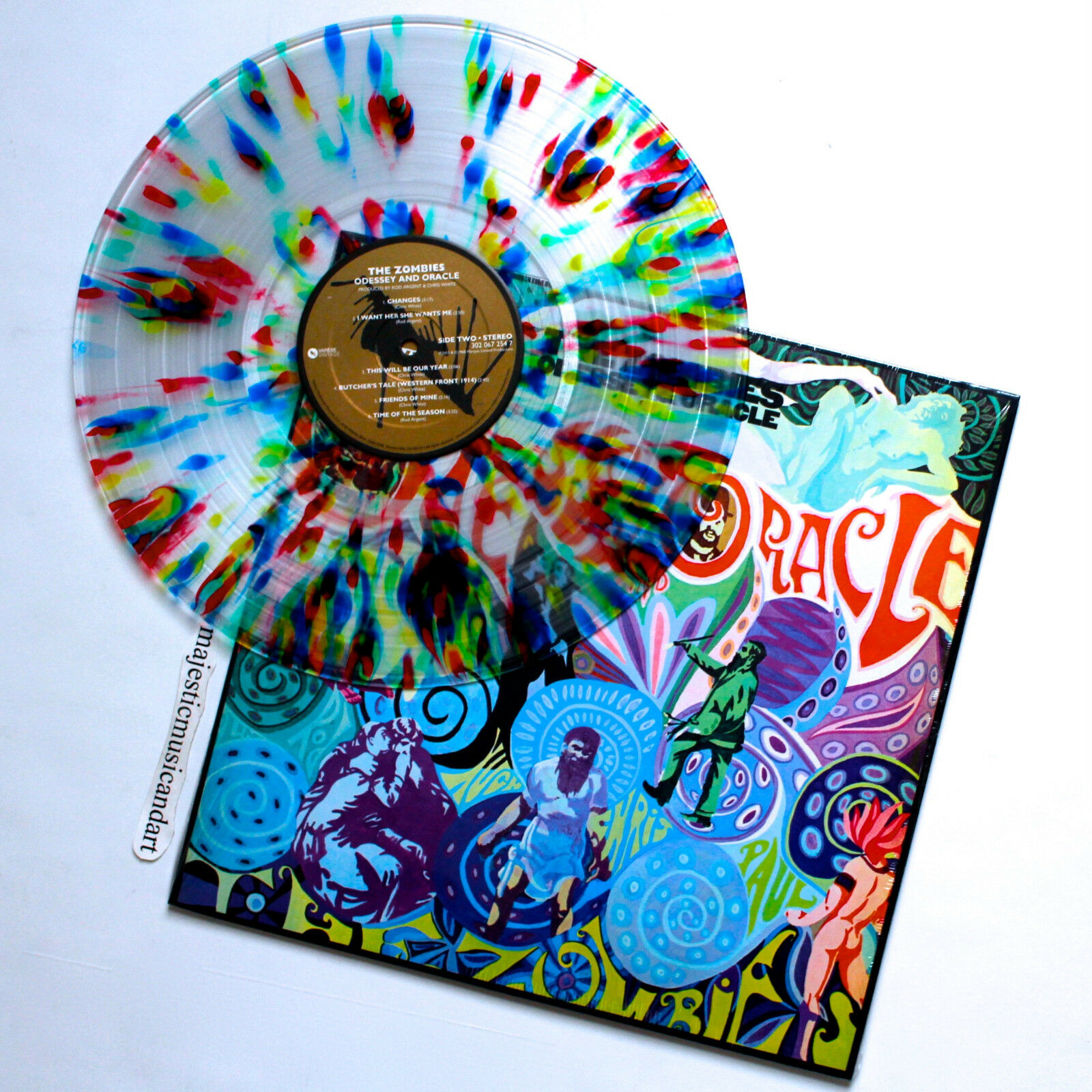 popsike.com - LIMITED 1000 MULTICOLOR VINYL ZOMBIES THE ODESSEY AND ...