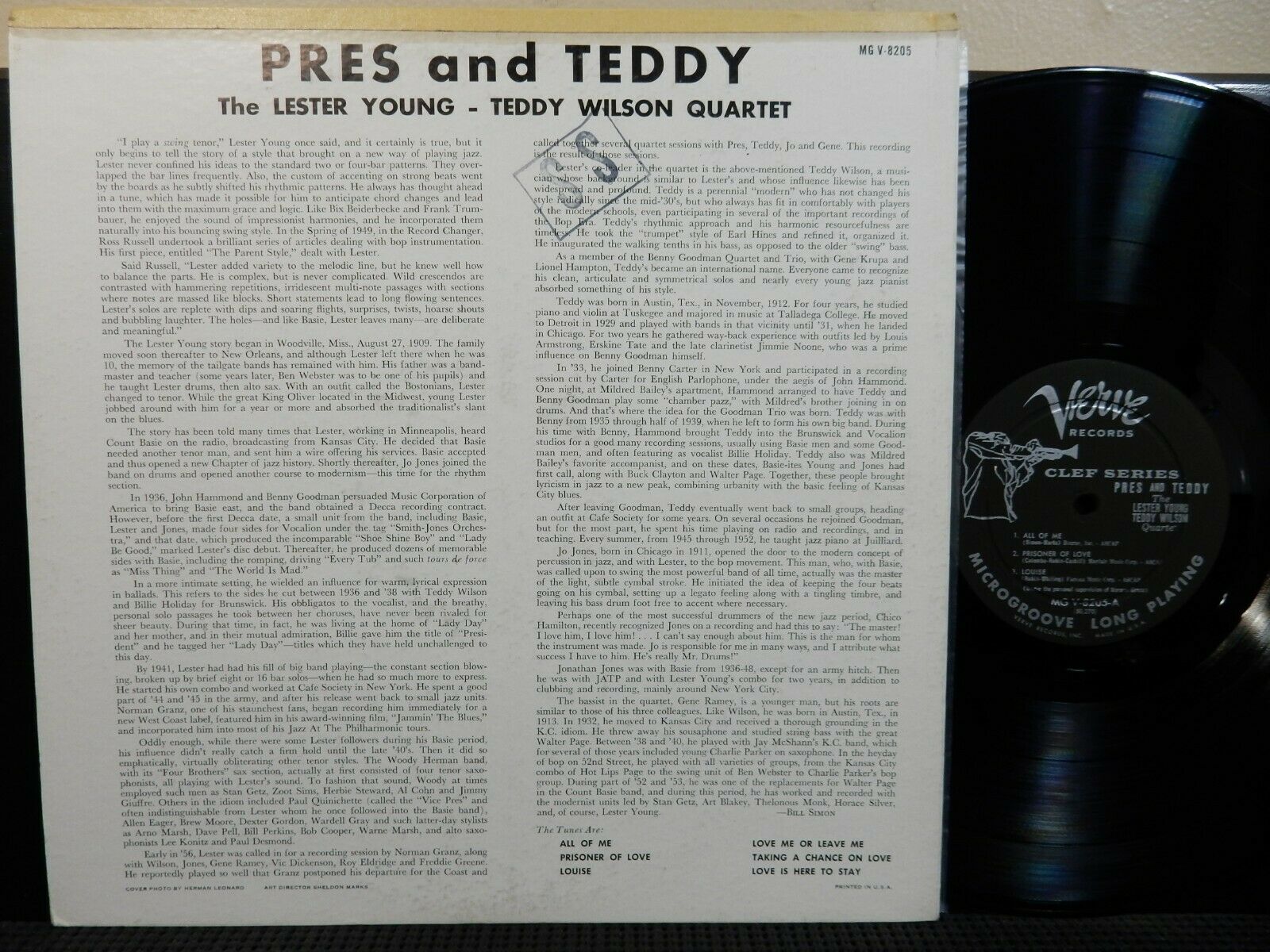 popsike.com - LESTER YOUNG TEDDY WILSON QUARTET Pres And Teddy LP VERVE ...
