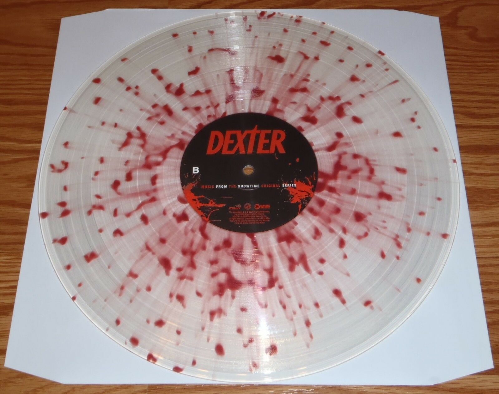 popsike.com - Dexter Soundtrack Vinyl LP Clear Record Blood Spatter ...