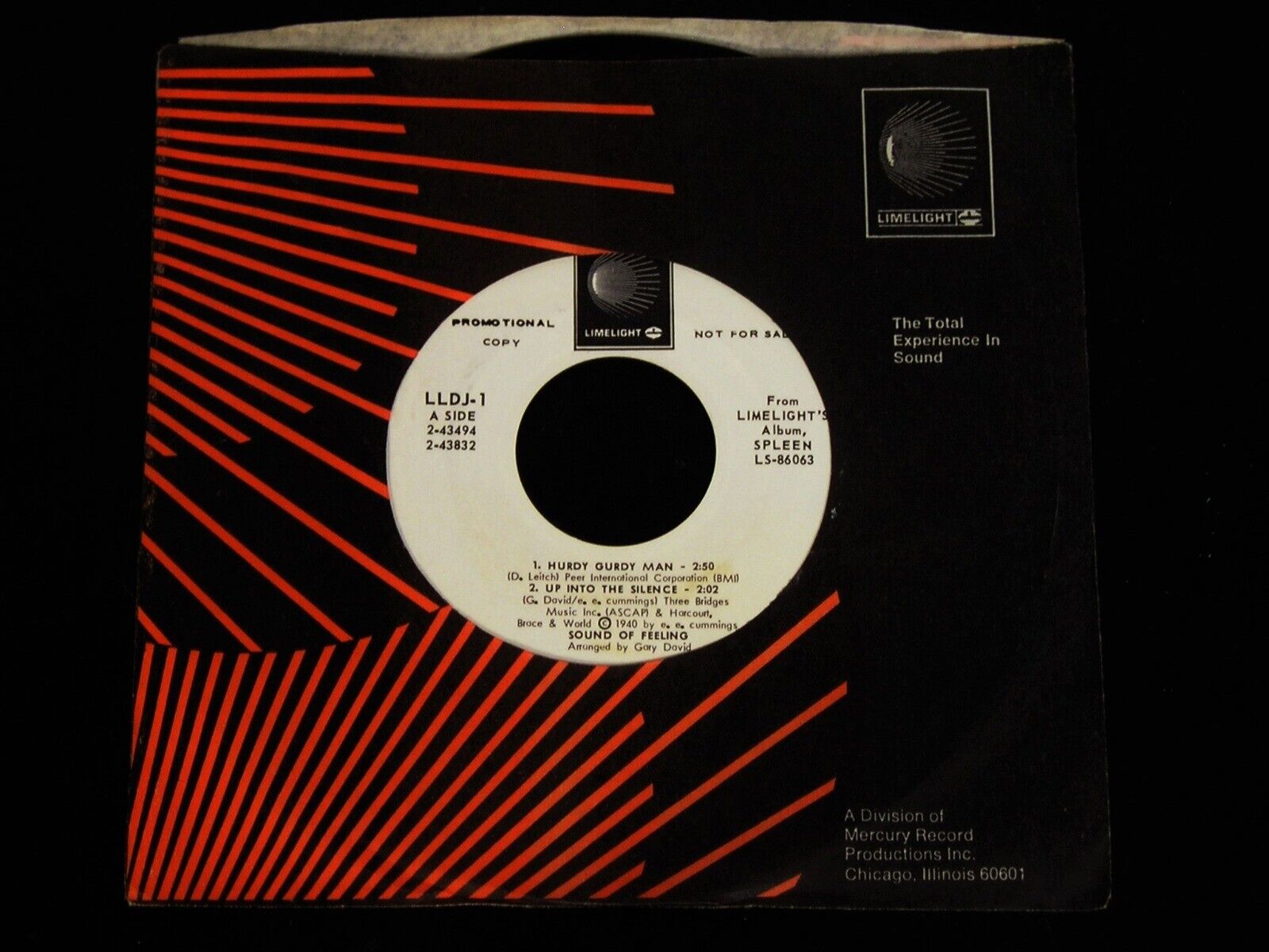 popsike.com - Sound Of Feeling-RARE 1968 7" Psych PROMO EP on Limelight ...