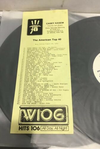 popsike.com - American Top 40 with CASEY KASEM 08-20-1983 NM Vinyl 4 ...