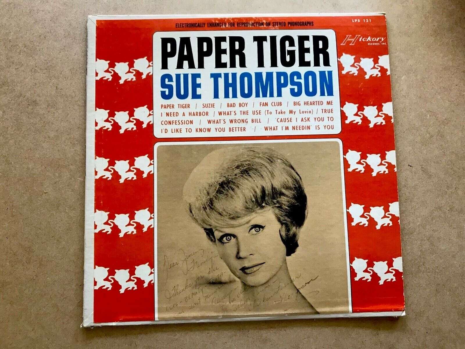 popsike.com - SUE THOMPSON "Paper Tiger" on Hickory LPM121 Near-Mint ...