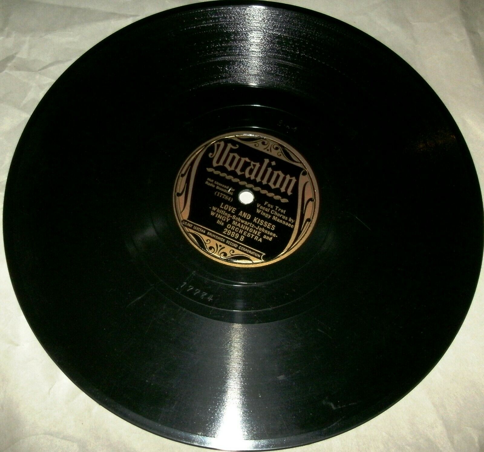popsike.com - 5 Vocalion label 78 RPM records Wingy Mannone Mildred ...