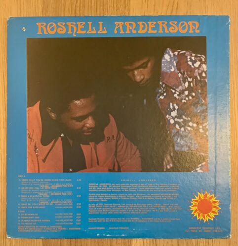 popsike.com - ROSHELL ANDERSON - Introducing VINYL LP Album US 1st Press 1974 SUNBURST SU-1098 ...