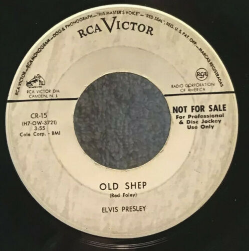 popsike.com - ELVIS PRESLEY Old Shep 1957 RCA Victor Rare Single Sided ...