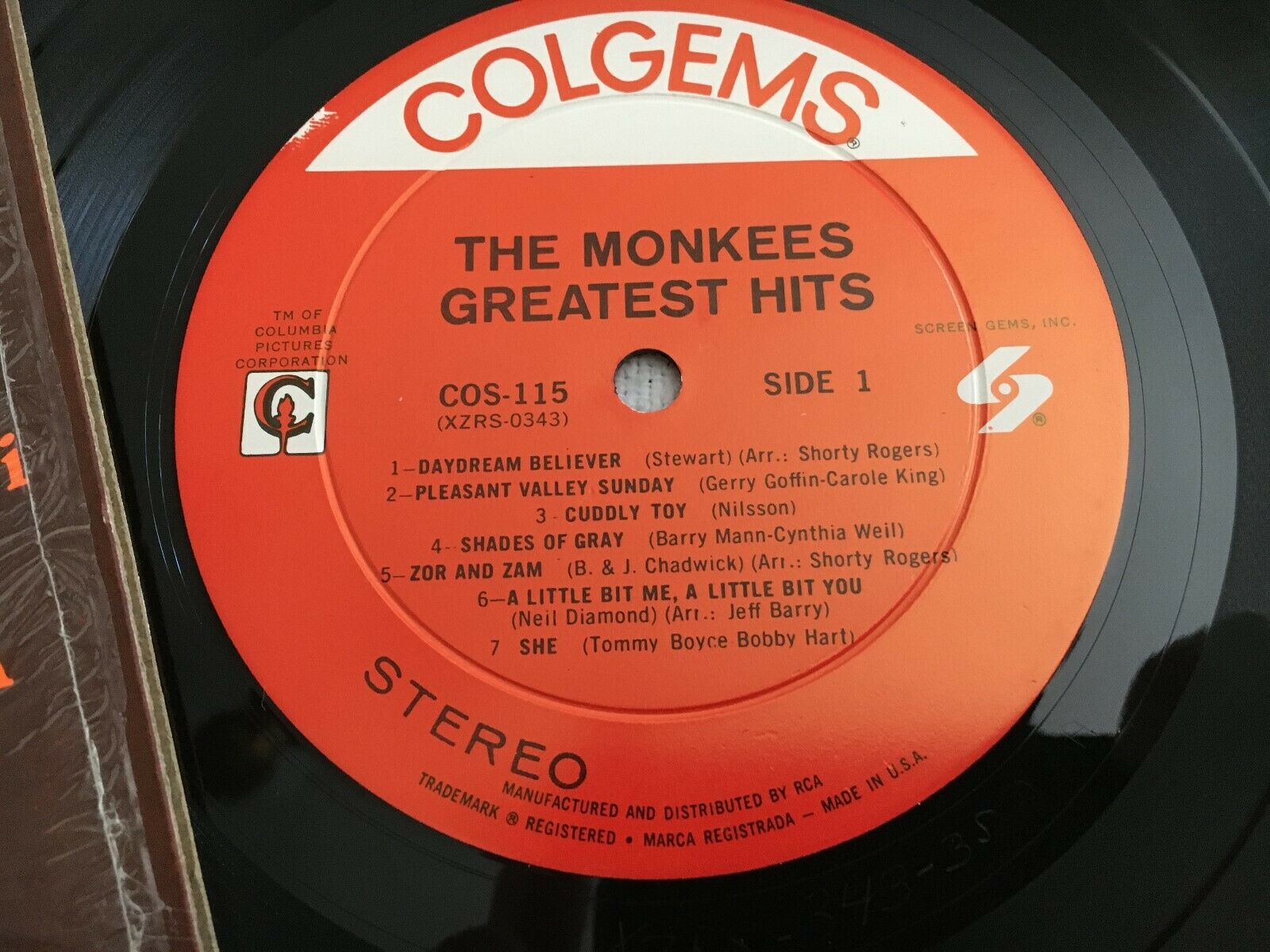 popsike.com - THE MONKEES GREATEST HITS COLGEMS COS-115 STEREO ORIGINAL ...