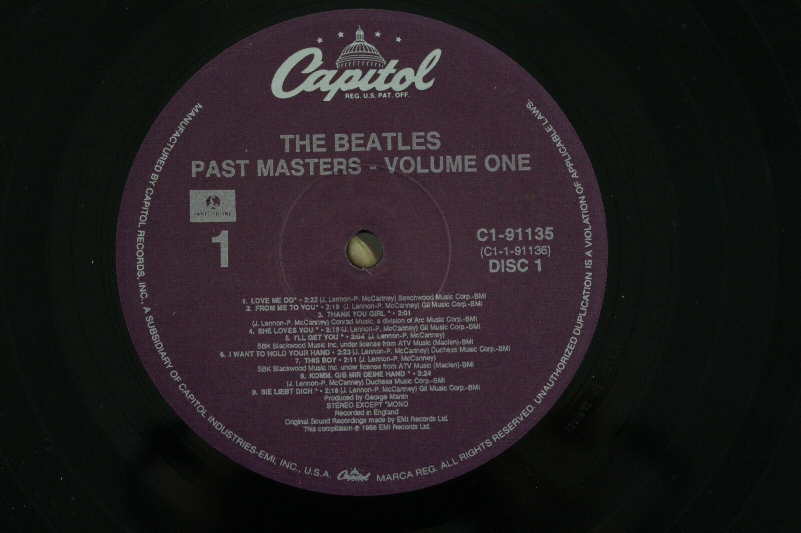 popsike.com - THE BEATLES ?Past Masters Volumes One & Two 1988 2LP ...