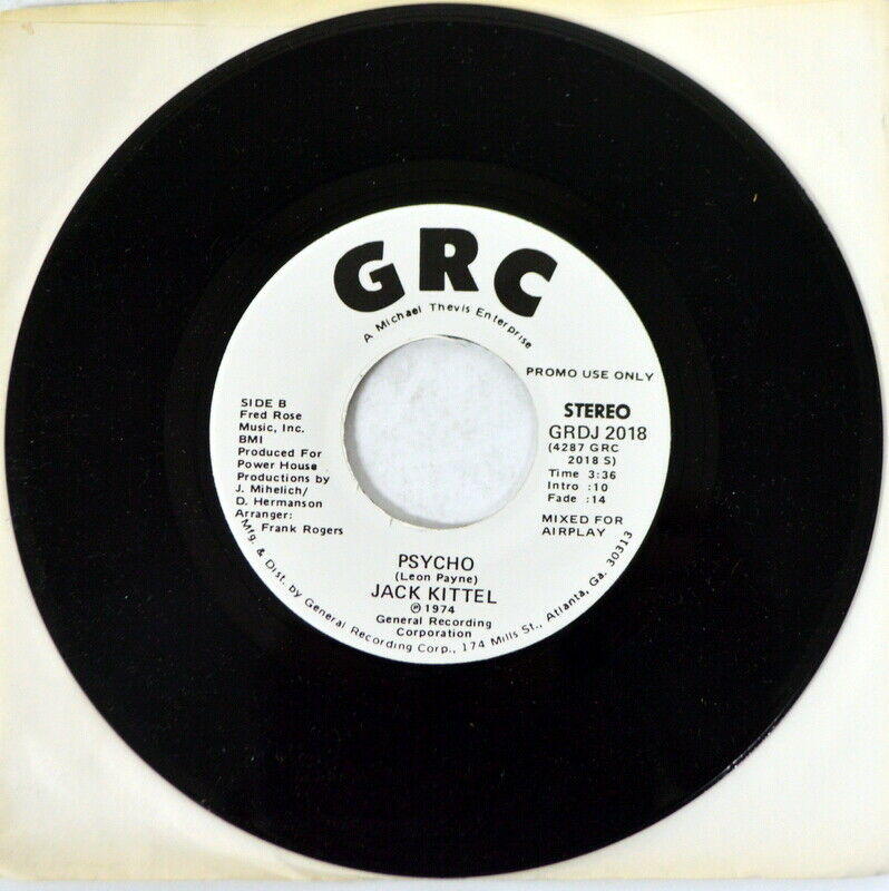 popsike.com - Jack Kittel – “Psycho” WL PROMO – 1974 - GRC GRDJ 2018 ...