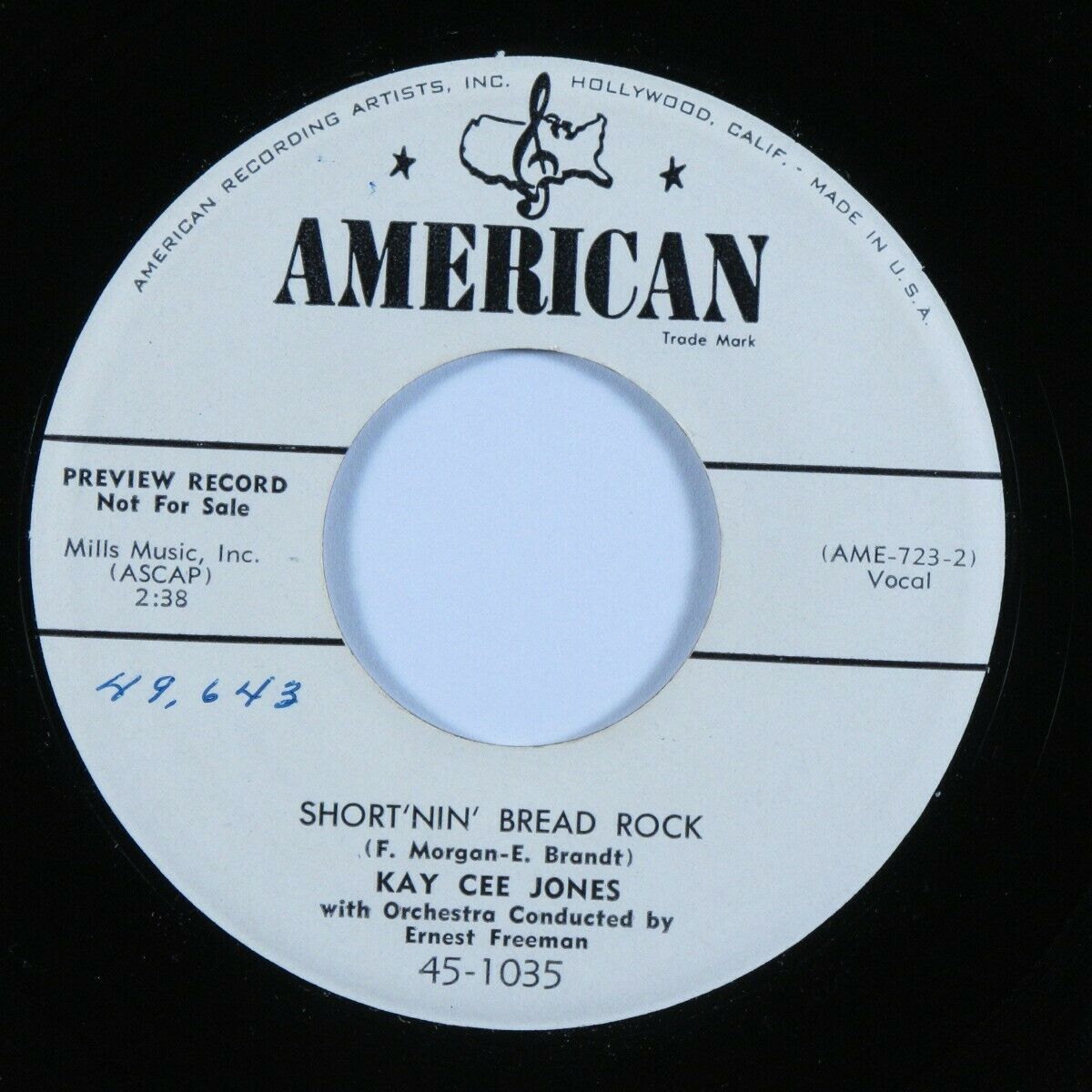 popsike.com - Rockabilly 45 KAY CEE JONES Short'nin' Bread Rock ...