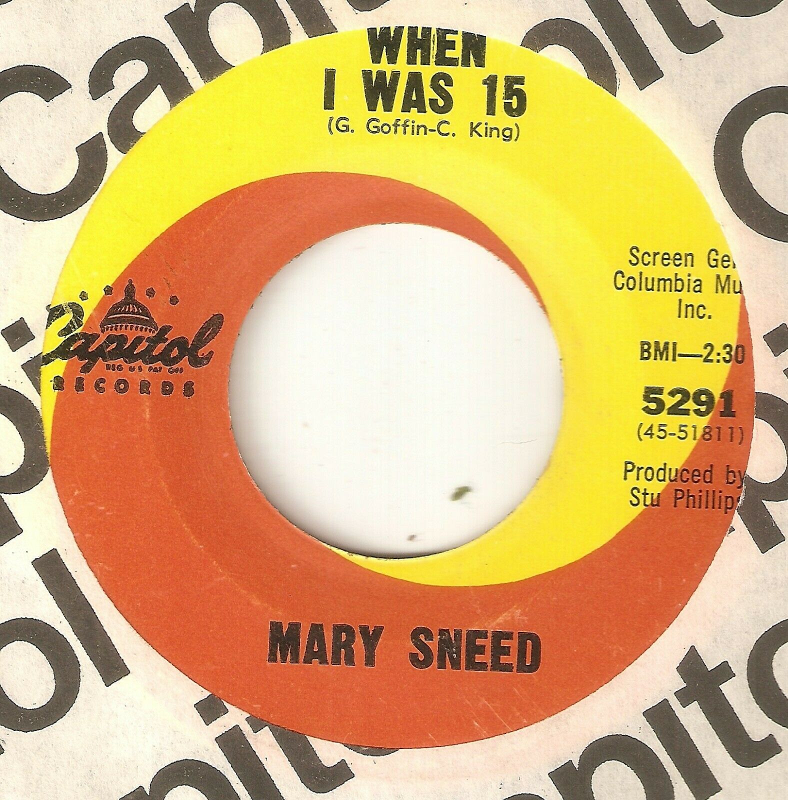 popsike.com - MARY SNEED When I Was 15 Boy He Sure Looks Mad CAPITOL ...