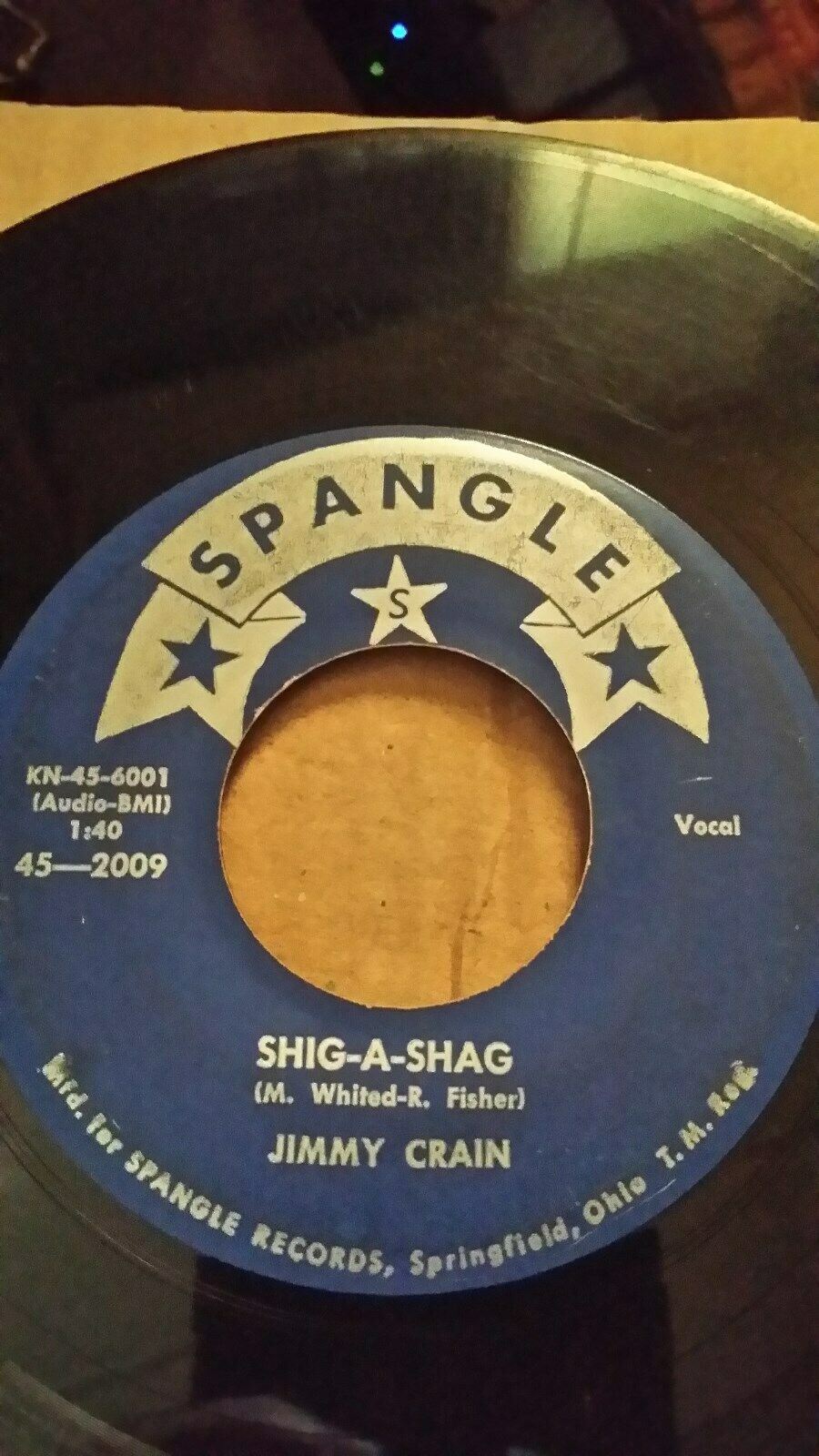popsike.com - Jimmy Crain "Shig-A-Shag" 1958 Spangle Records 45-2009 ...