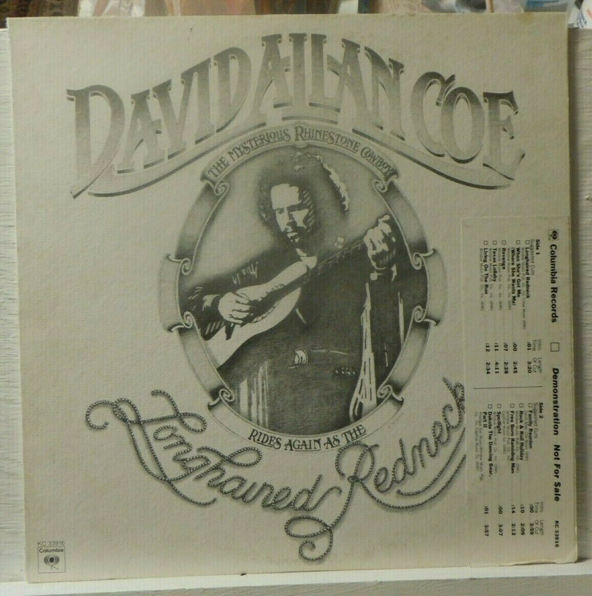 popsike.com - DAVID ALAN COE - LONG HAIRED REDNECK 1976 WHITE LABEL ...