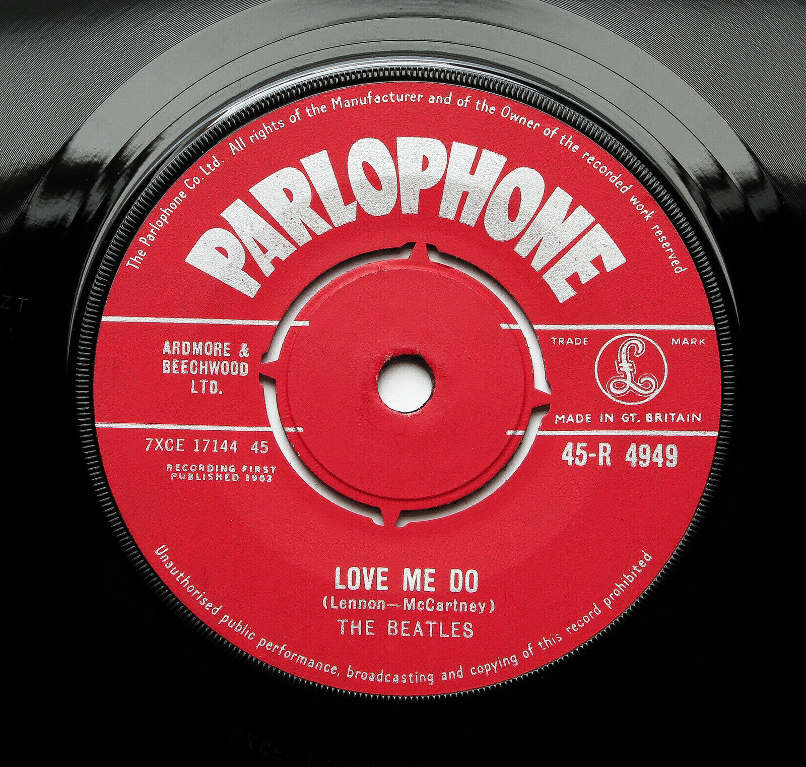 popsike.com - The Beatles - Love Me Do - 1962 UK 1st Pressing Red label ...