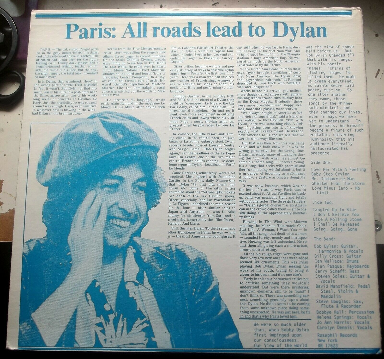 popsike.com - BOB DYLAN PARIS: ALL ROADS LEAD TO DYLAN 1978 SUPERB EX ...