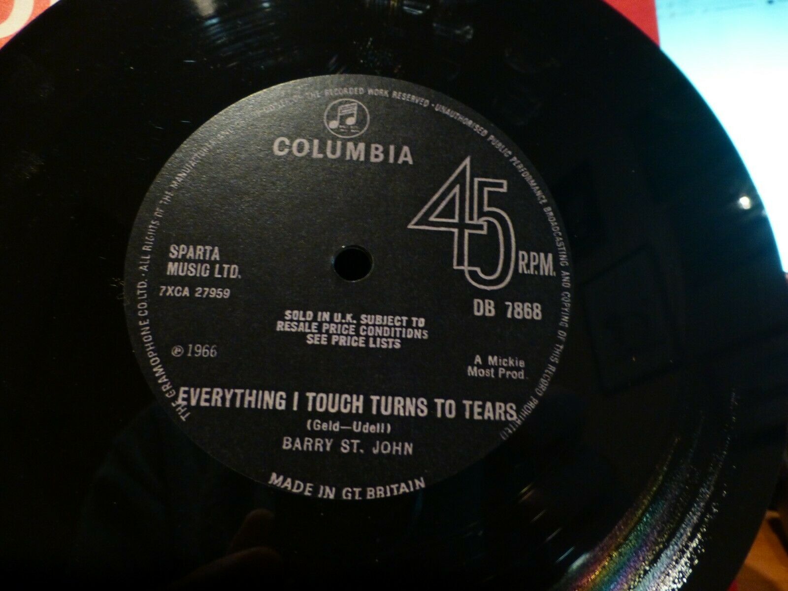 popsike.com - Repro Barry St John Everything I touch turns to tears 7 ...
