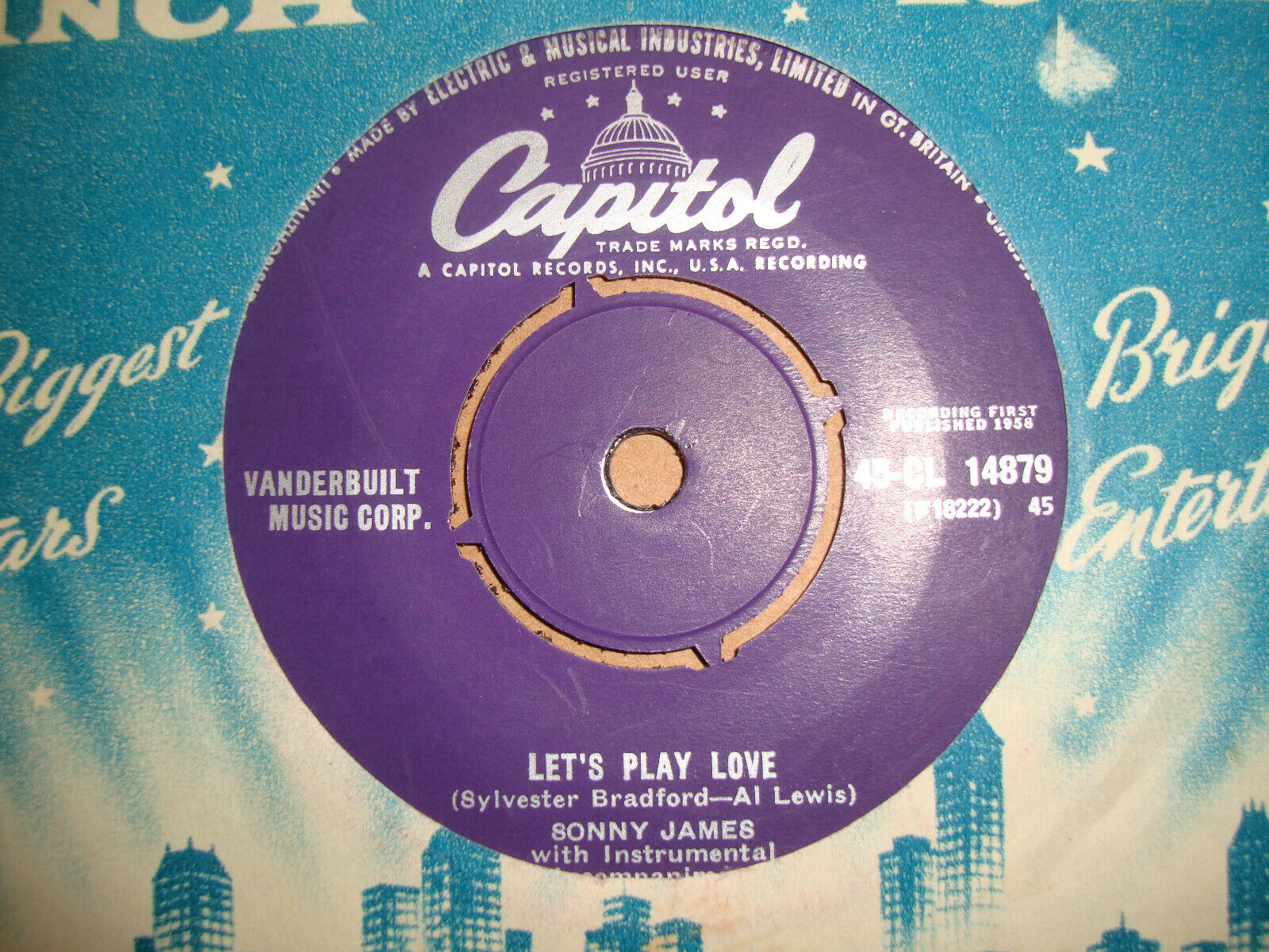 popsike.com - SONNY JAMES, LETS PLAY LOVE, CAPITOL RECORDS 1958 EX/EX+ ...