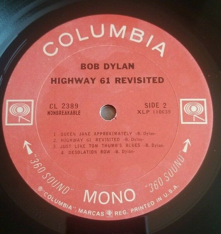 popsike.com - Bob Dylan Highway 61 Revisited CL 2389 - 1966 LP Mono USA - auction details