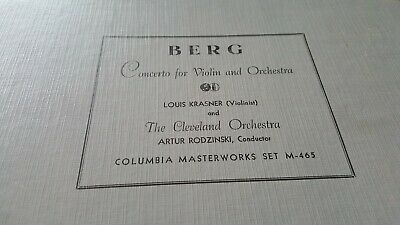 popsike.com - RARE BERG CONCERTO FOR VIOLIN & ORCHESTRA LOUIS KRASNER ...