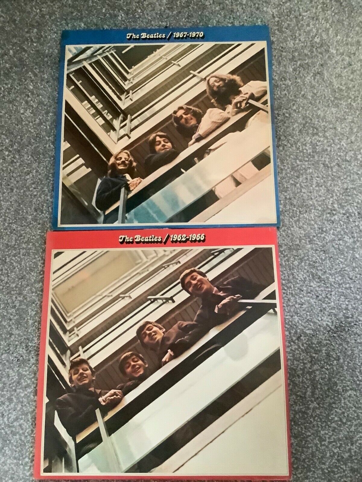 popsike.com - The Beatles Red & Blue Albums on Rare Red & Blue Vinyl ...