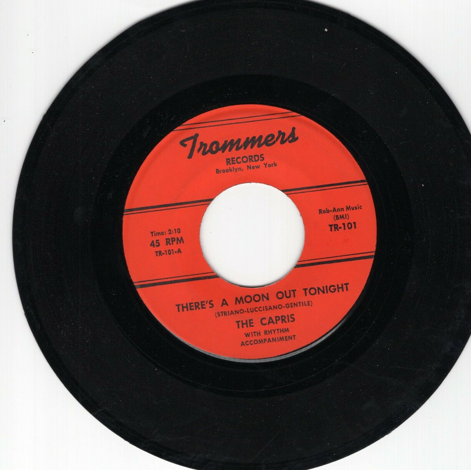 popsike.com - The Capris 45 Theres A Moon Out Tonight/Indian Girl ...