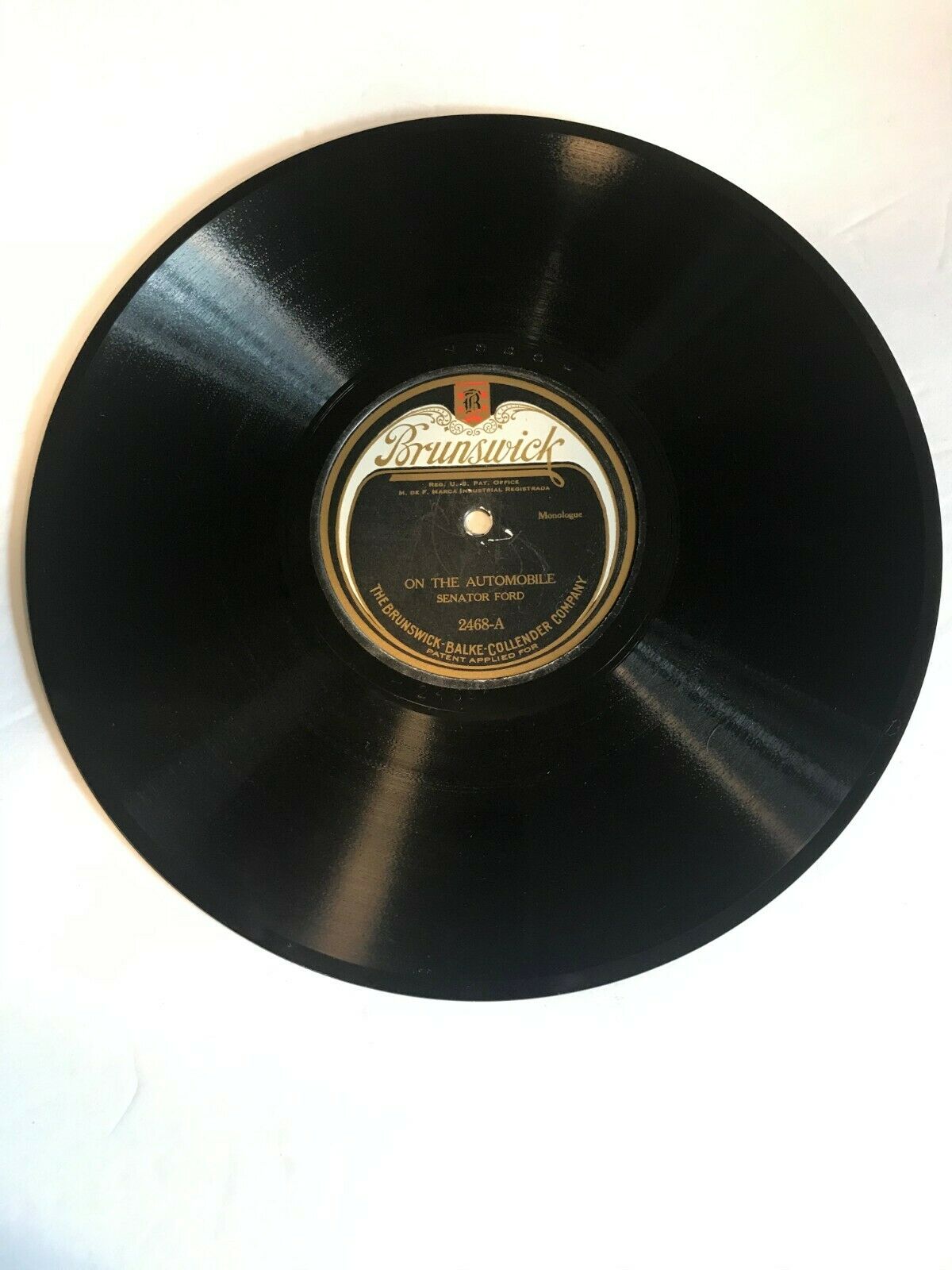 popsike.com - SENATOR EDWARD FORD 78 RPM BRUNSWICK 2468 ON THE ...