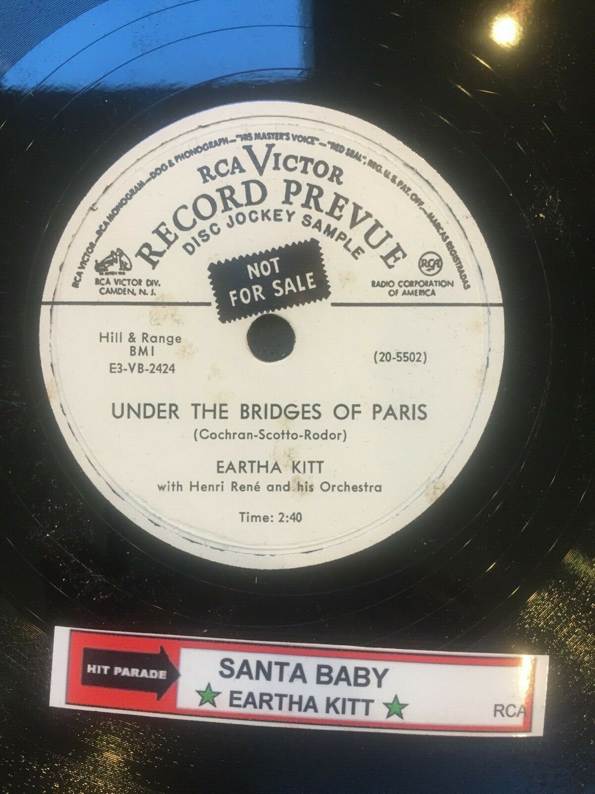 popsike.com - CHRISTMAS CLASSIC - SANTA BABY - ERTHA KITT 78 RPM RARE ...