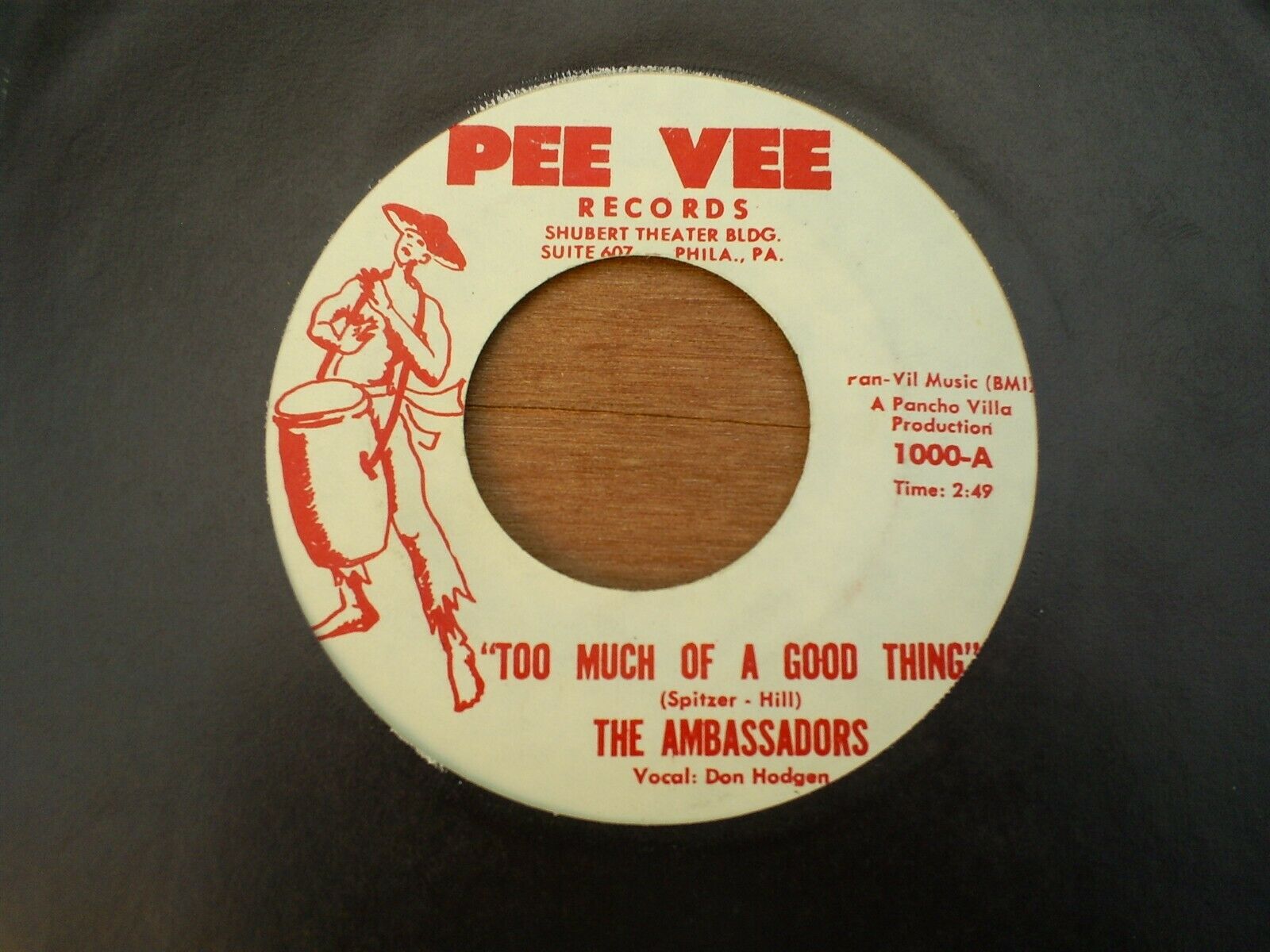 popsike.com - RARE 70s PEE VEE REPRO - THE AMBASSADORS - TOO MUCH OF A ...