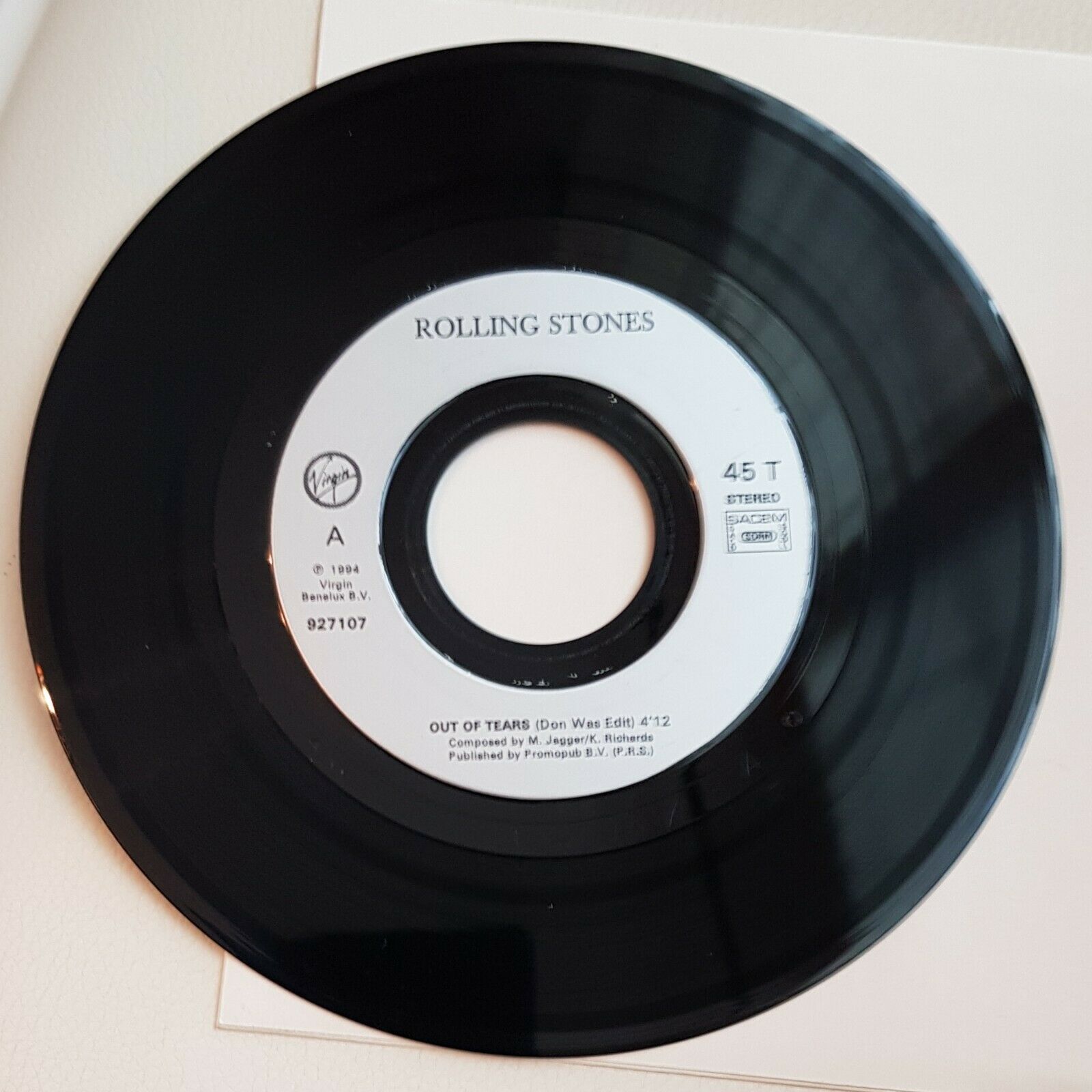 popsike.com - ROLLING STONES PROMO FRANCE FRENCH Out Of Tears 1994 - Virgin ?– 927107 - auction ...